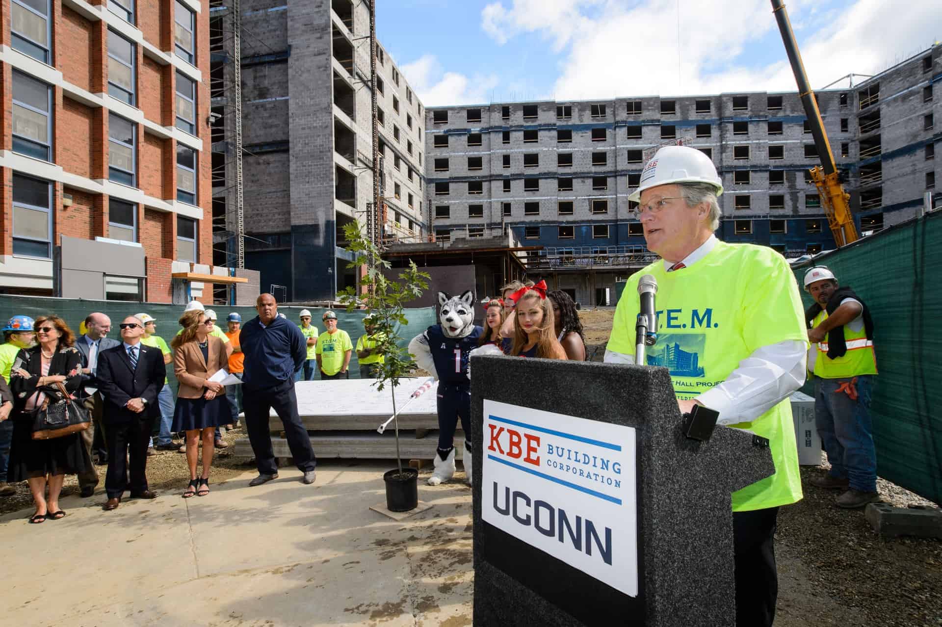 UConn STEM Residence Hall Tops Out | High-Profile Monthly
